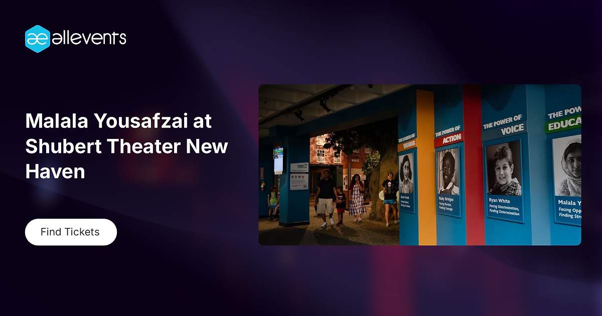 Malala Yousafzai at Shubert Theater New Haven, Shubert Theater New Haven, 26 October 2025 ...