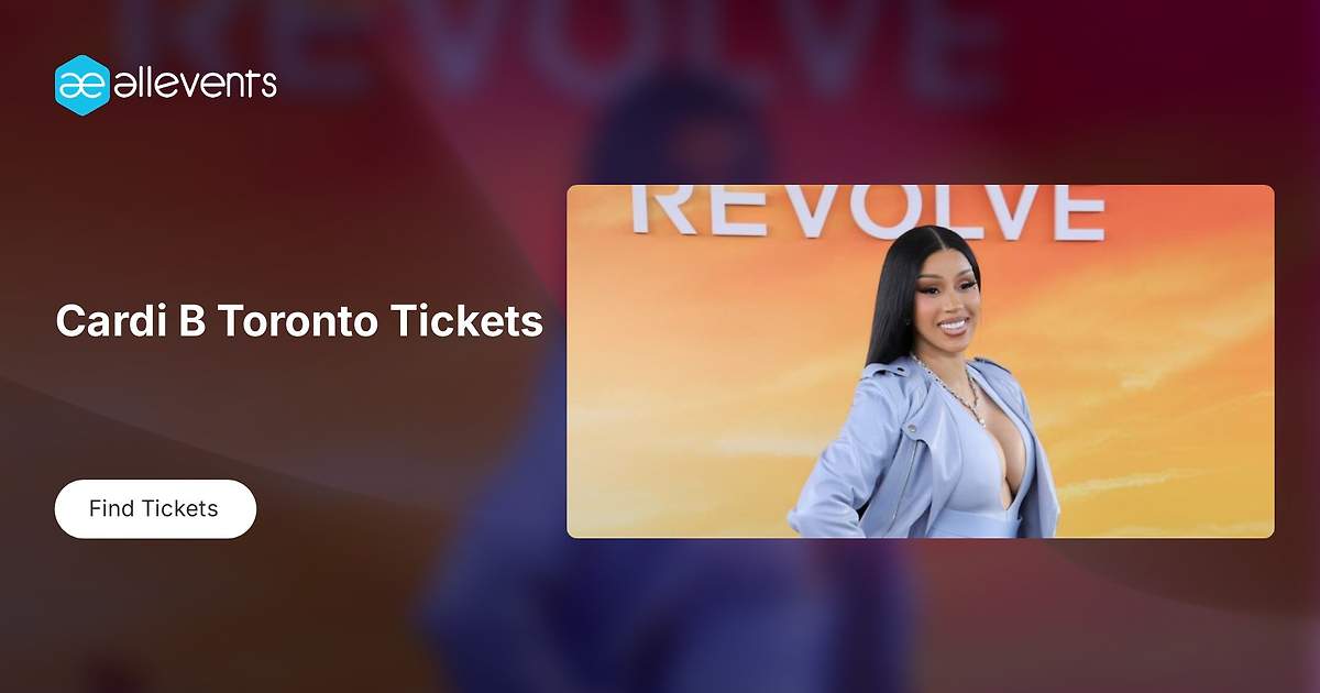 Cardi B Toronto Tickets, Scotiabank Arena, Toronto, 30 March 2026 | AllEvents